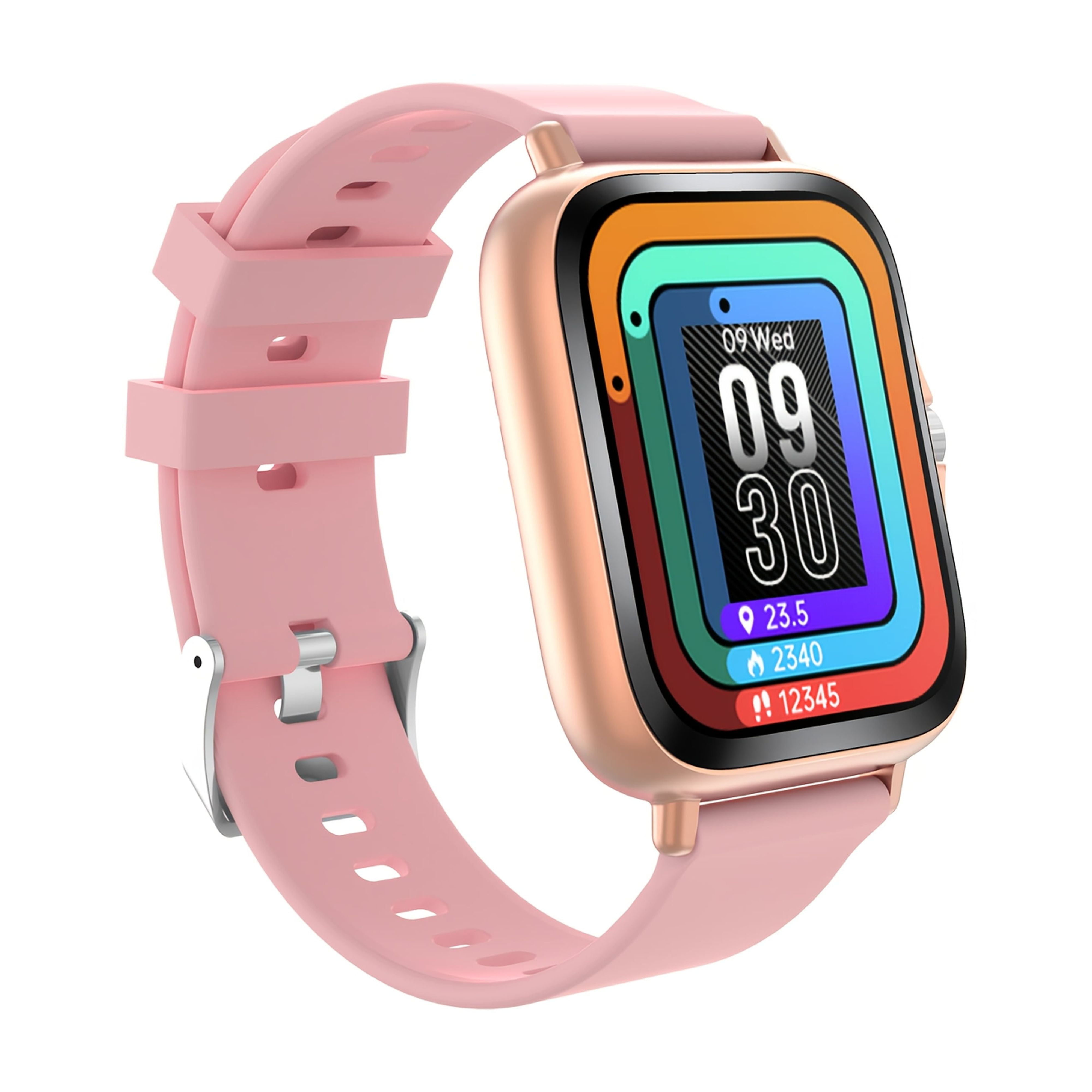 1.83"Stylish Black-Band Unisex Smartwatch-Wireless Calling (Answer/Dial ...