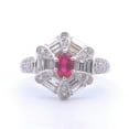 1.84ct Round Ruby Ring in 18k WG - Walmart.com