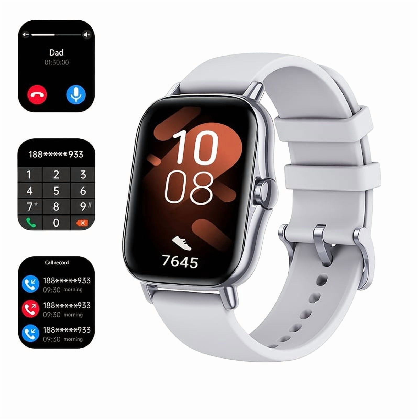 1.85" HD Touch Screen Smart Watch, BT 5.0, Wireless Call & SMS, 100 ...