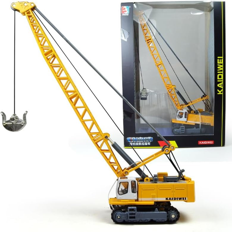 1:87 Ho Scale Tower Cable Crane All-Alloy Tower Cable Excavator Simulated Train Railway Model ...