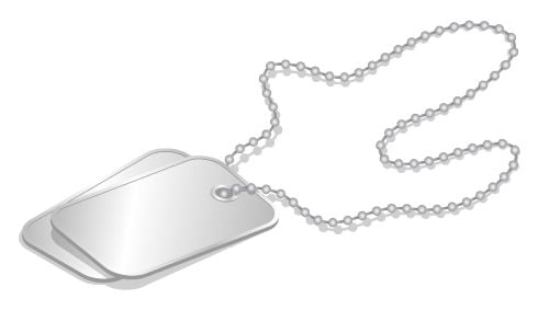 1.875" Round Pre-Cut Cartoon Dog Tag Necklace Perfect For Soldier ...