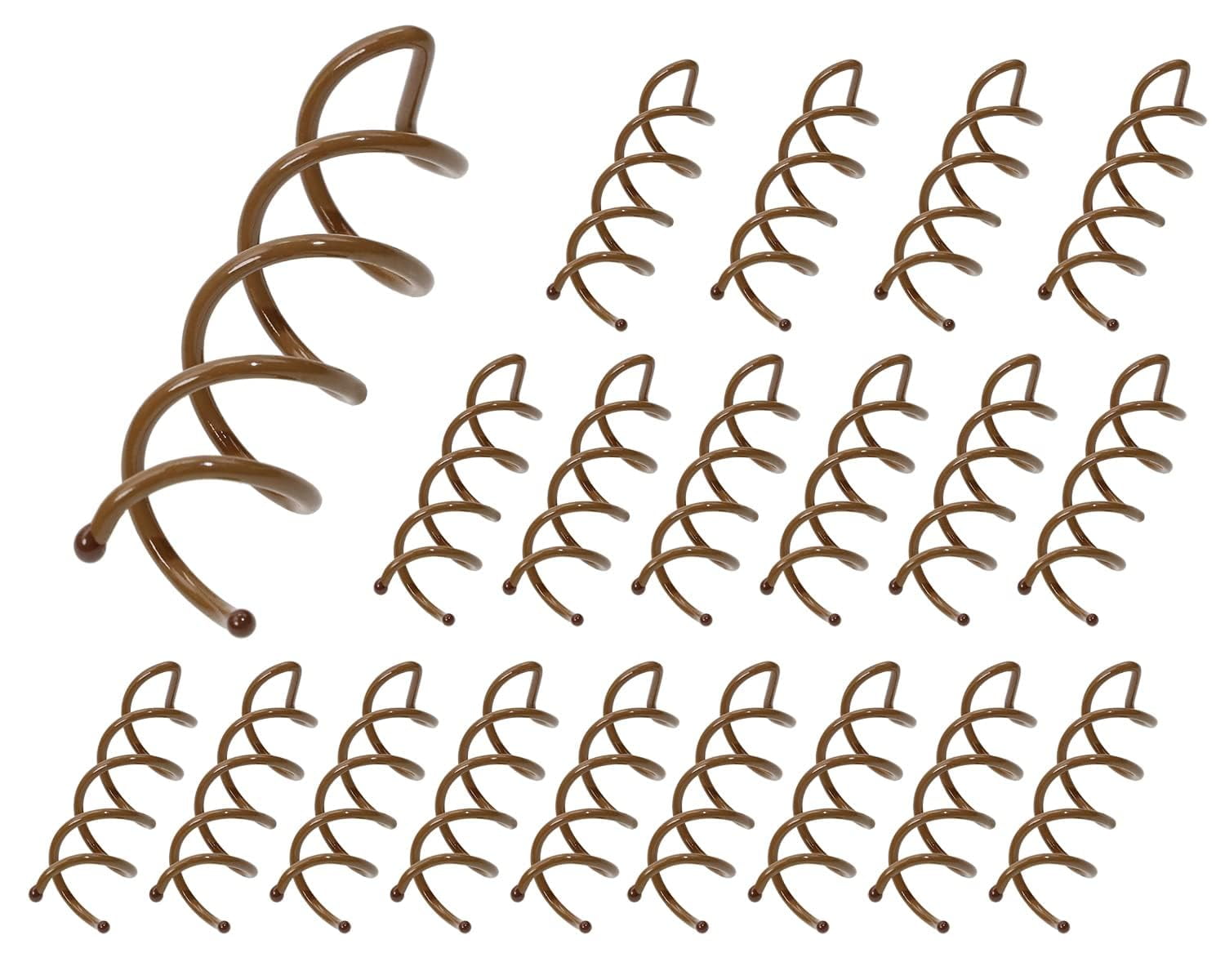 1.88" Spiral Hair Pin Twist Barrette Spin Pins Non-Scratch Round Tips ...