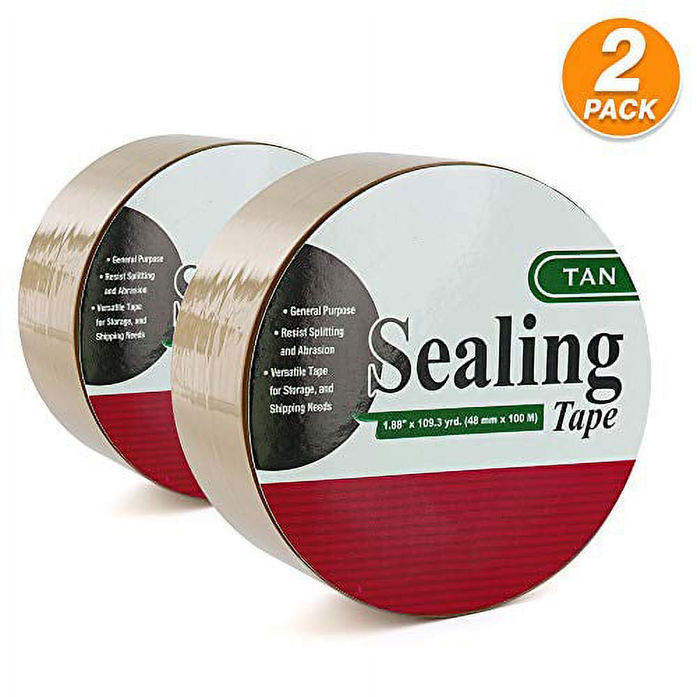 1.88" X 109.3 Yards Heavy Duty Packaging Tape, Tan Packing Versatile ...