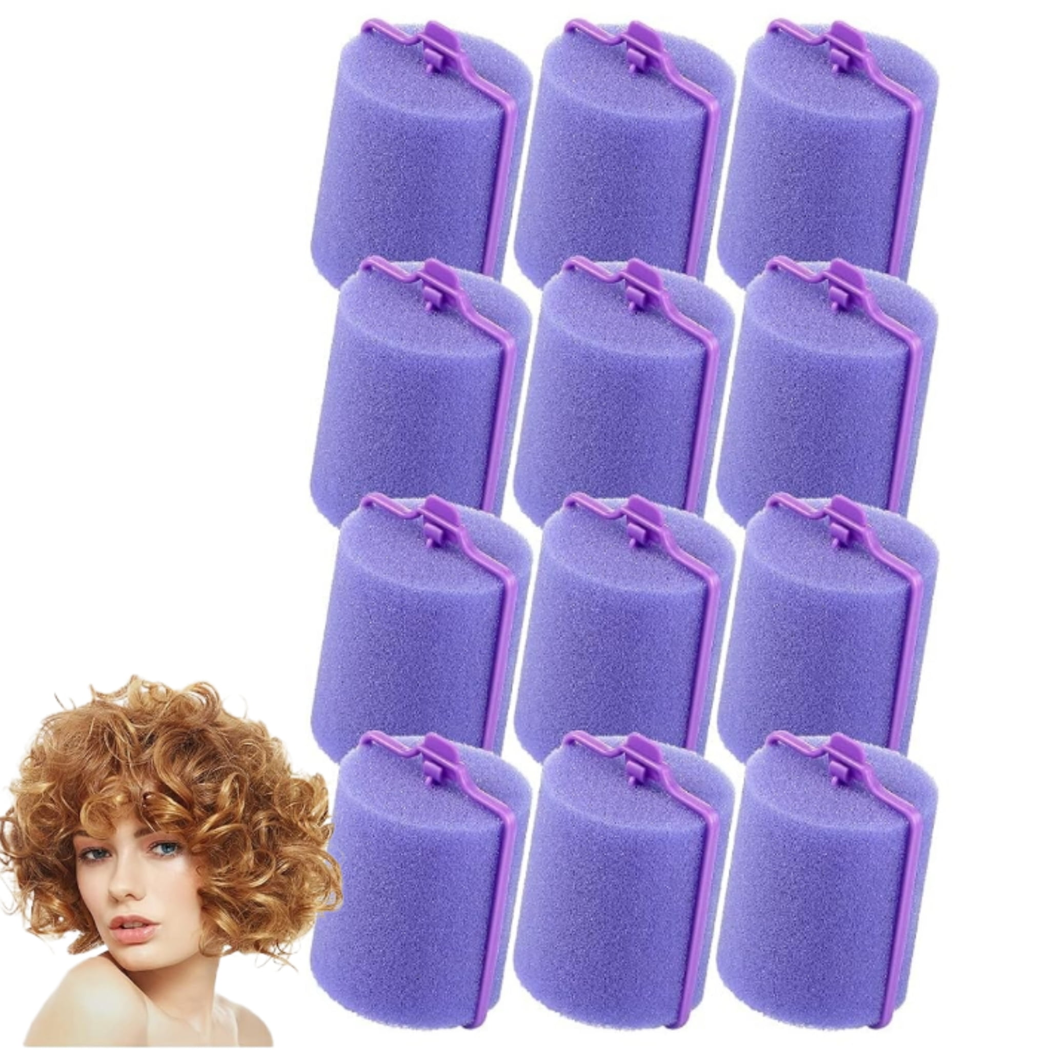 1.88 inch Hair Curlers to Sleep In,Foam Sponge Hair Rollers,Soft Sleep ...