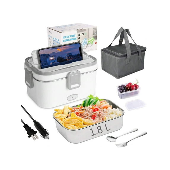 1.8L Electric Lunch Box 304 Stainless Steel Leak-Proof Food Warmer for ...