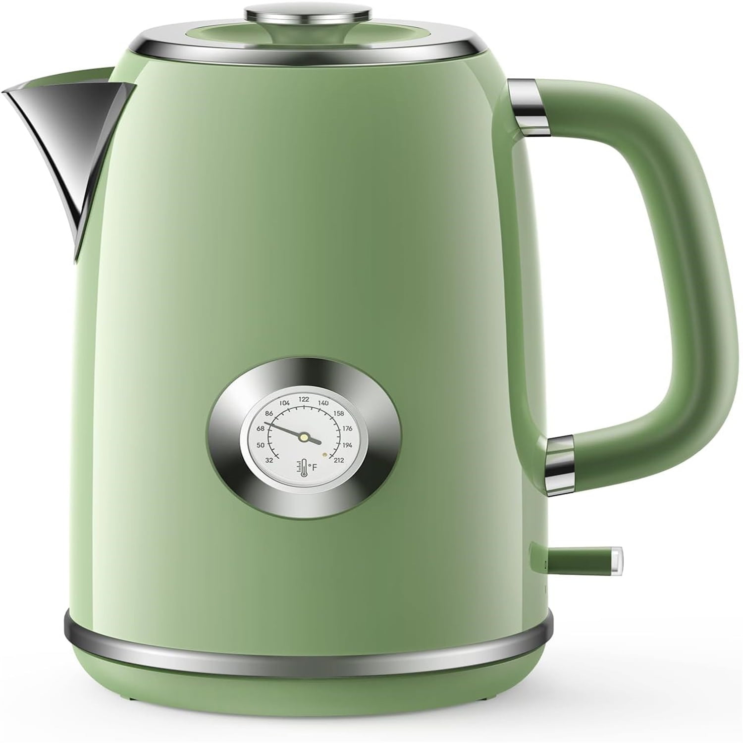 1.8L with Temperature Gauge, 1500W Fast Boiling Electric Tea Kettle ...