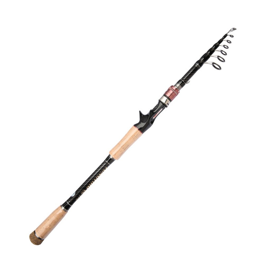 1.8M-2.7M Carbon Fiber Telescopic Spinner Fishing Rod Short Section Sea ...