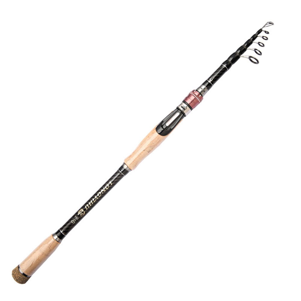 1.8M-2.7M Carbon Fiber Telescopic Spinner Fishing Rod Short Section Sea ...