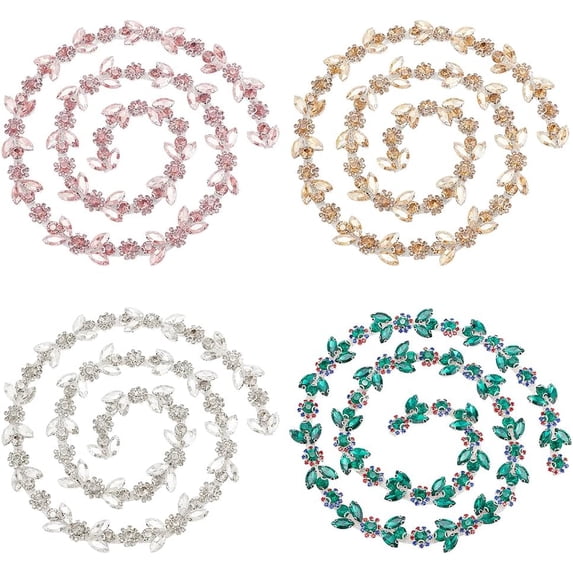 1.8M 4 Colors Iron Rhinestone Strass Chains Rhinestone Cup Chain ...