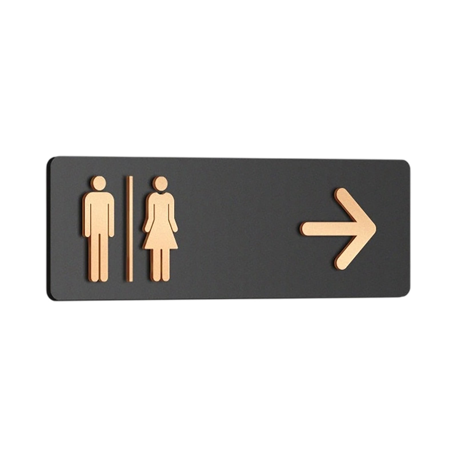 1-8PC Acrylic Restroom Sign Unisex Toilet Directional Plaque 11.8x3.9 ...