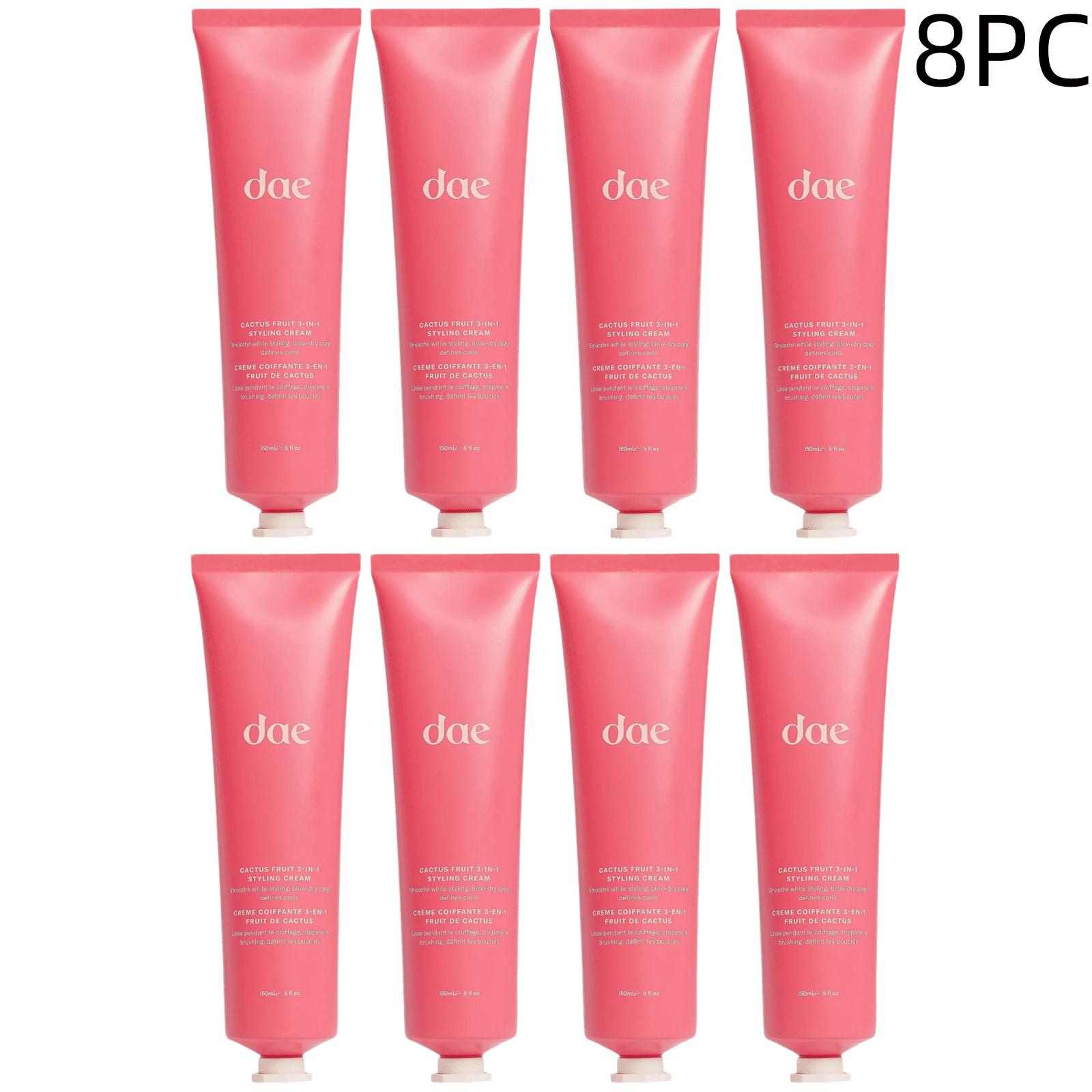 1-8Pcs Cactus Fruit 3-In-1 DAE Styling Cream - Smooth Styles - Prep Shiny Blowouts,Defines Curls ...