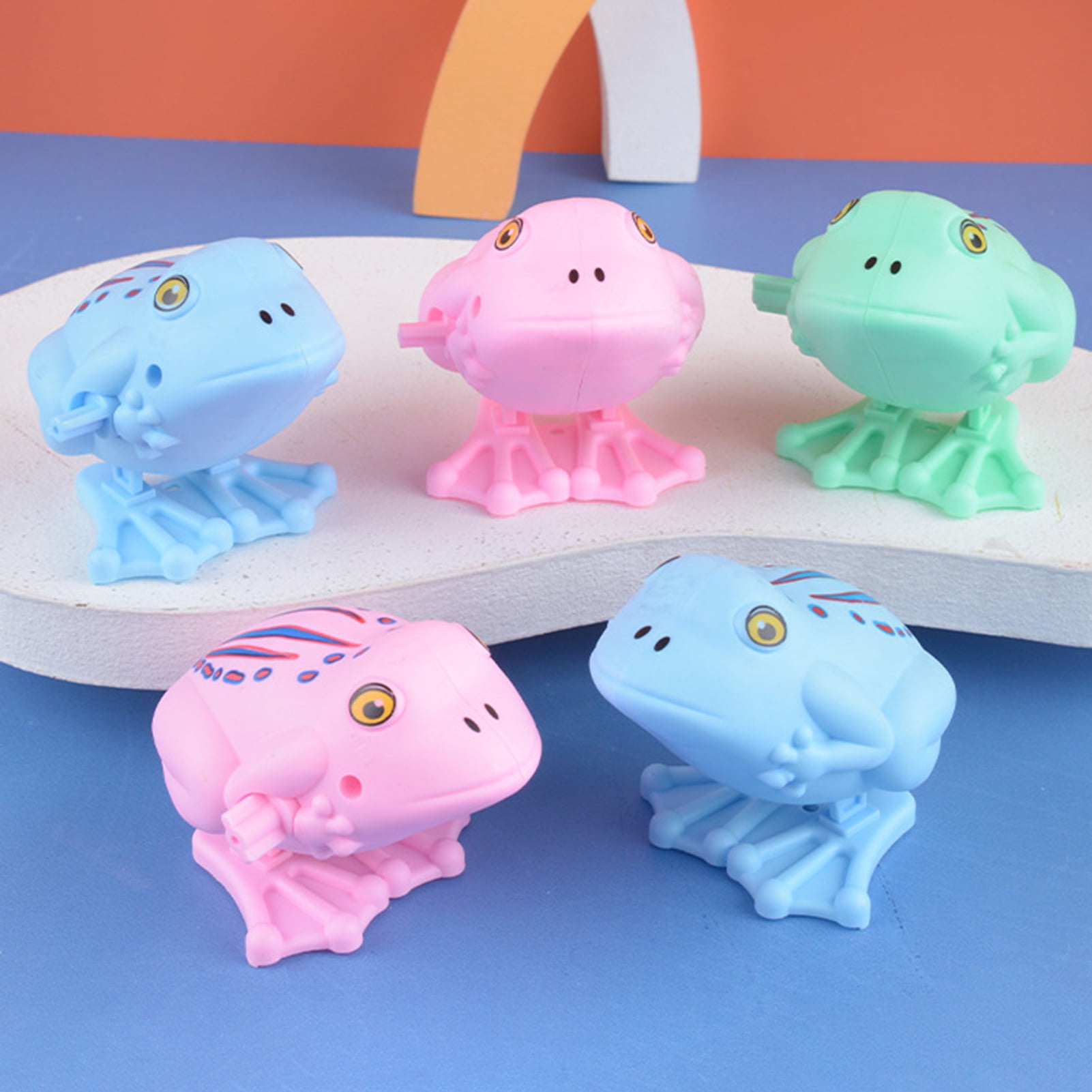 1/8Pcs Kids Wind-up Cartoon Frog Toy No Battery Required Clockwork ...