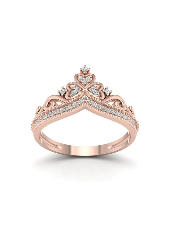 Princess Crown Ring Rose Gold