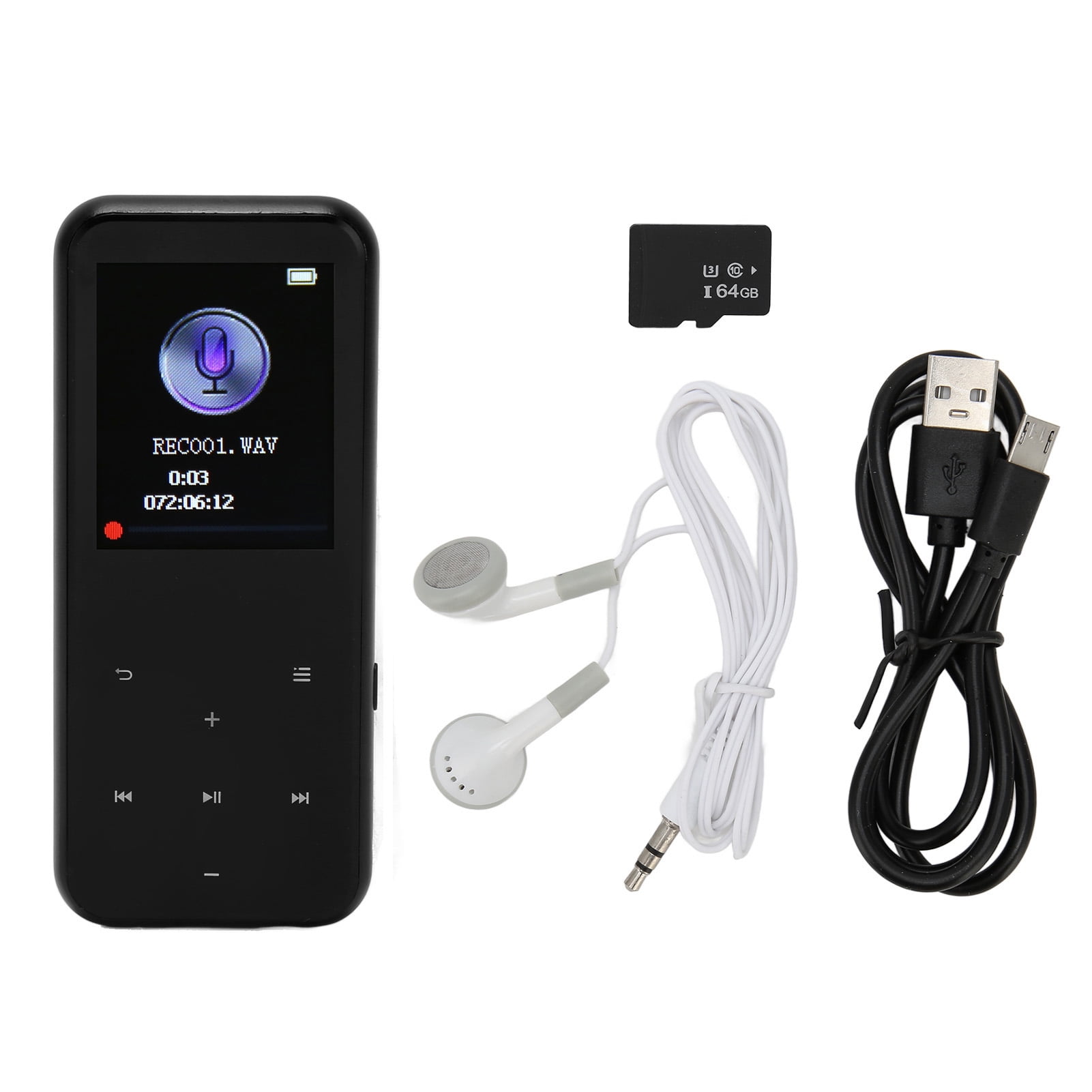 1.8in MP3 Player Bluetooth 5.0 Support FM Radio E Book HD Noise ...