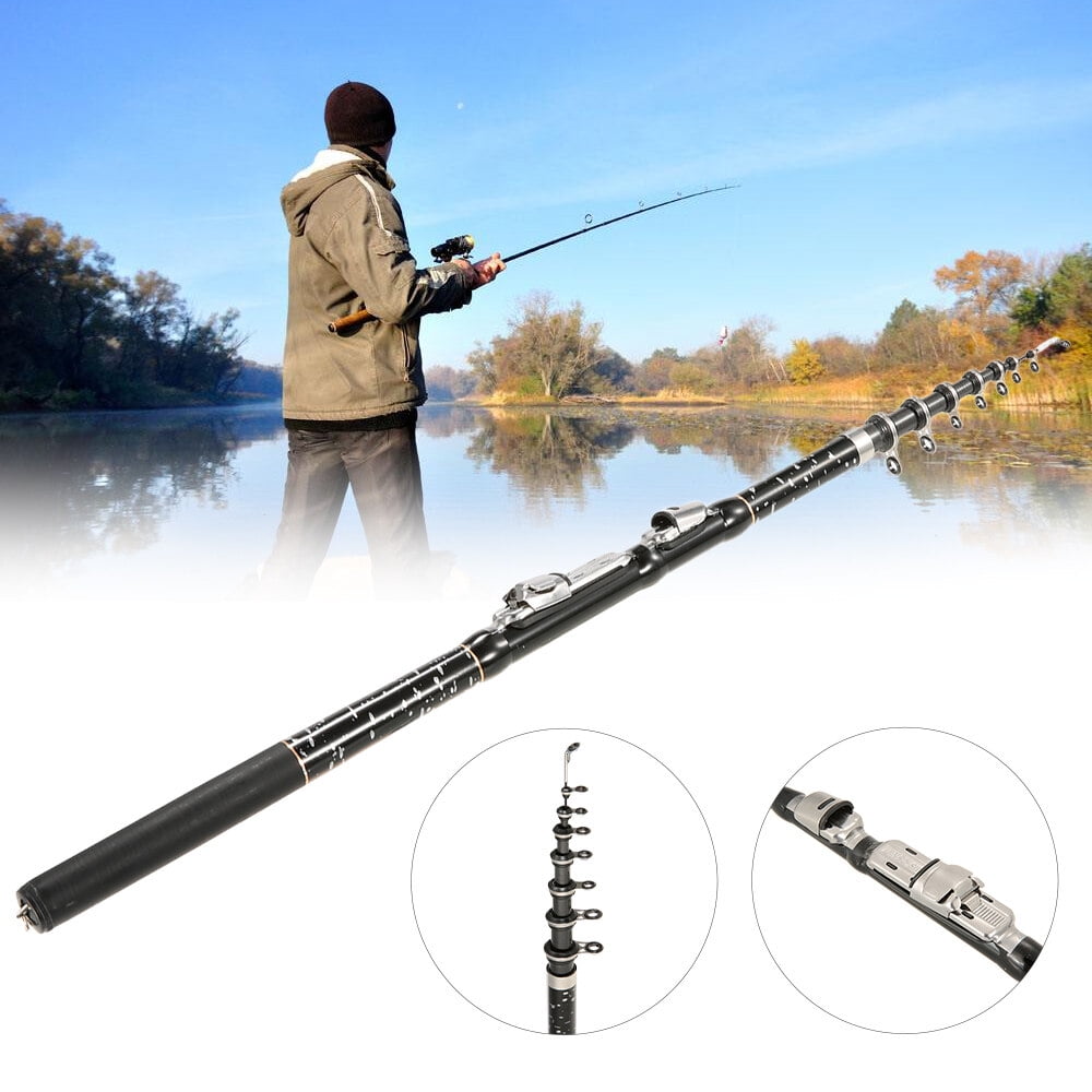 1.8m / 2.1m / 2.4m / 2.7m / 3.0m / 3.6m Portable Telescopic Fishing Rod ...