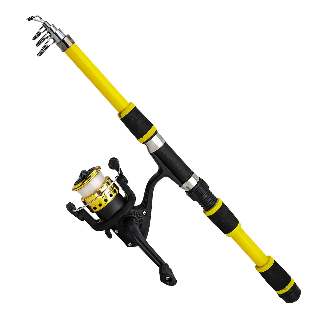 1.8m/5.9ft Yellow Telescopic Roadrunner Universal Popular Fishing Rod ...