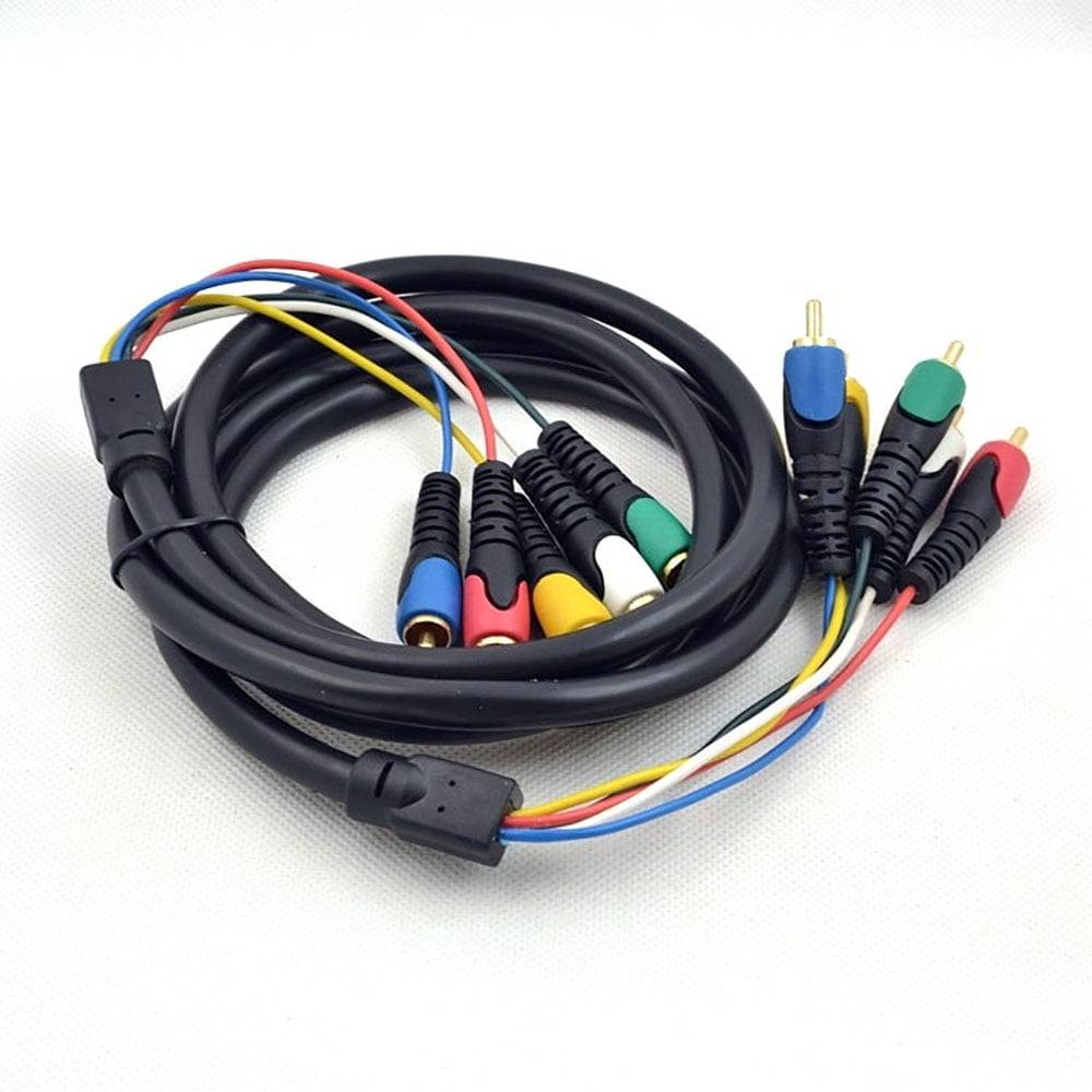 1.8m Gold RCA Component Video/Audio Cables 5RCA Male RGB Component ...