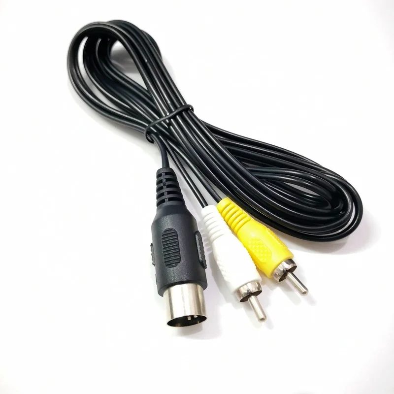 1.8m High Quality AV Audio Video Cable for SEGA Mega Drive 1 RCA Cord ...