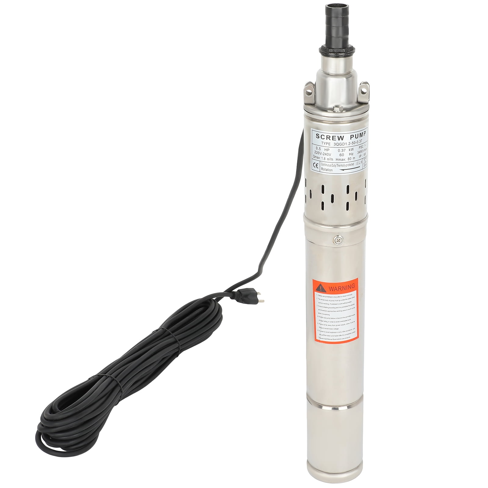 1.8m³/h AUTOMUTO Deep well screw pump 0.37kw Screw-type deep well pump ...