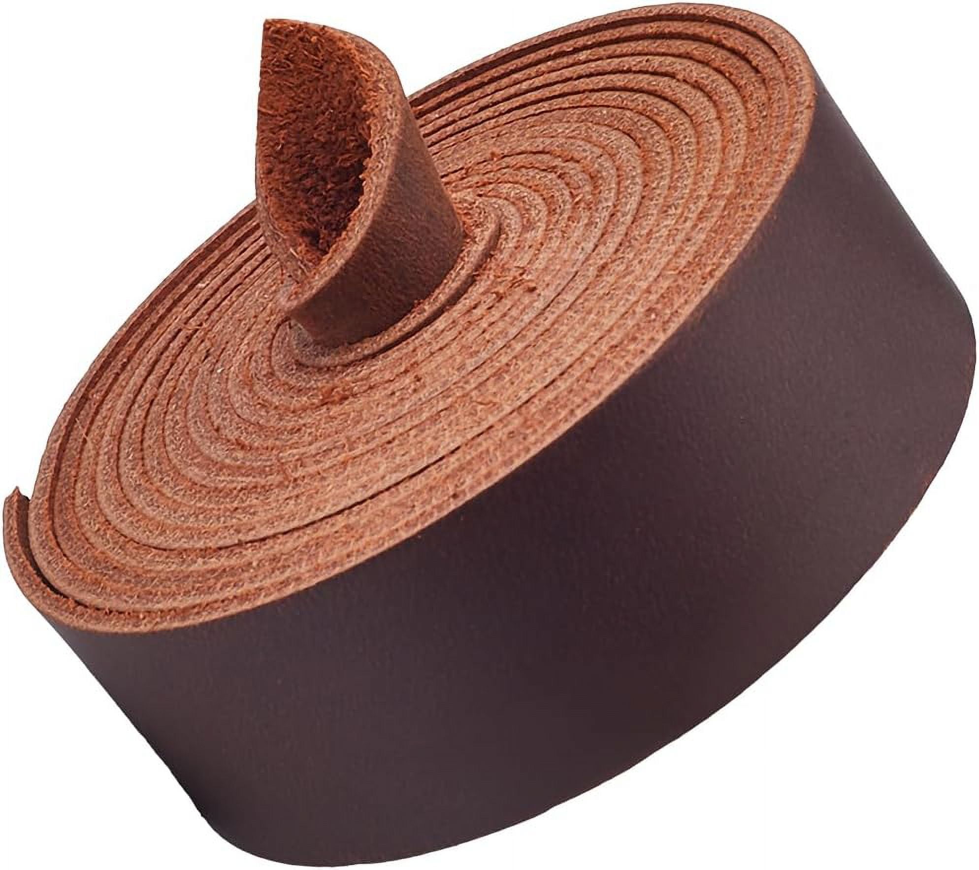 1.8mm Thick AB Grade Cowhide Leather Cord 1 Inch Wide Top Grain Real ...