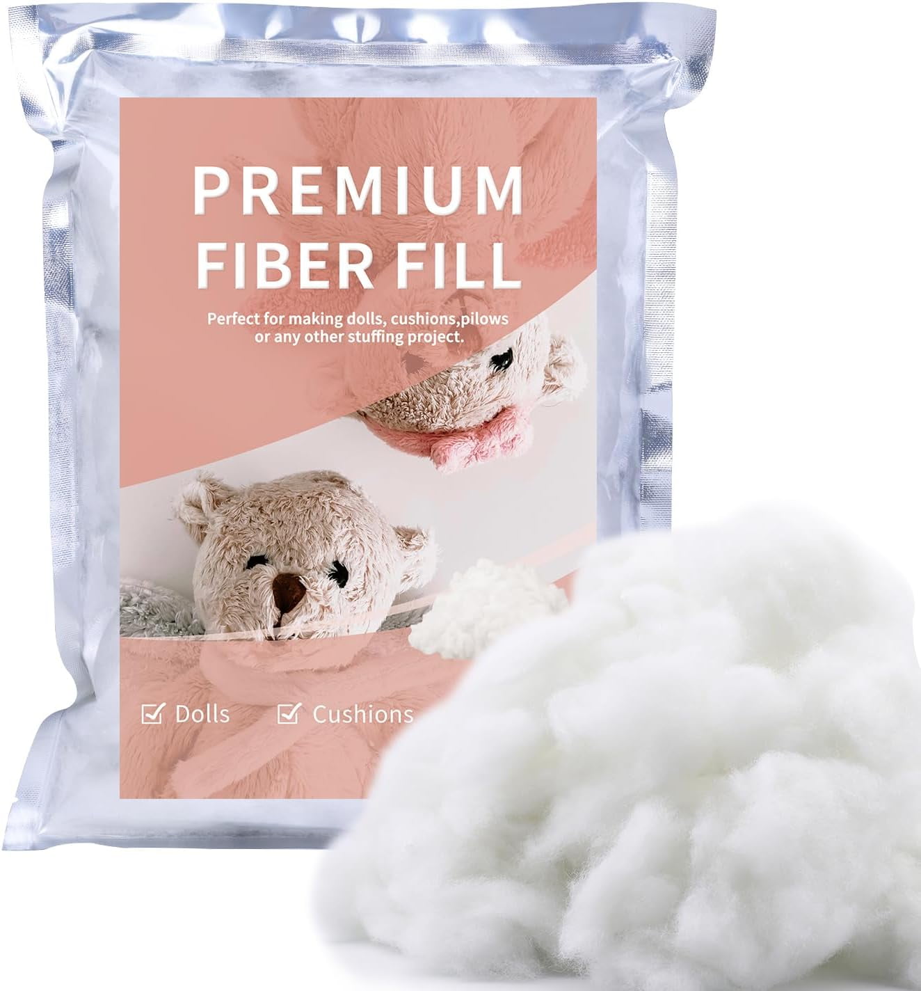 1.8oz Poly Filling Stuffing for Stuffed Animals, Polyester Fiberfill ...