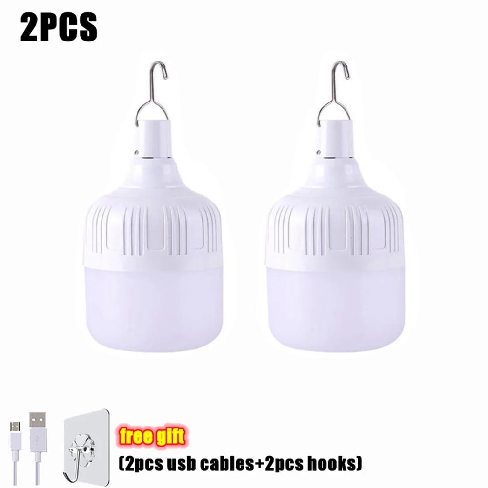 1-8pcs Portable Outdoor Camping Lights USB Rechargeable lamp LED ...