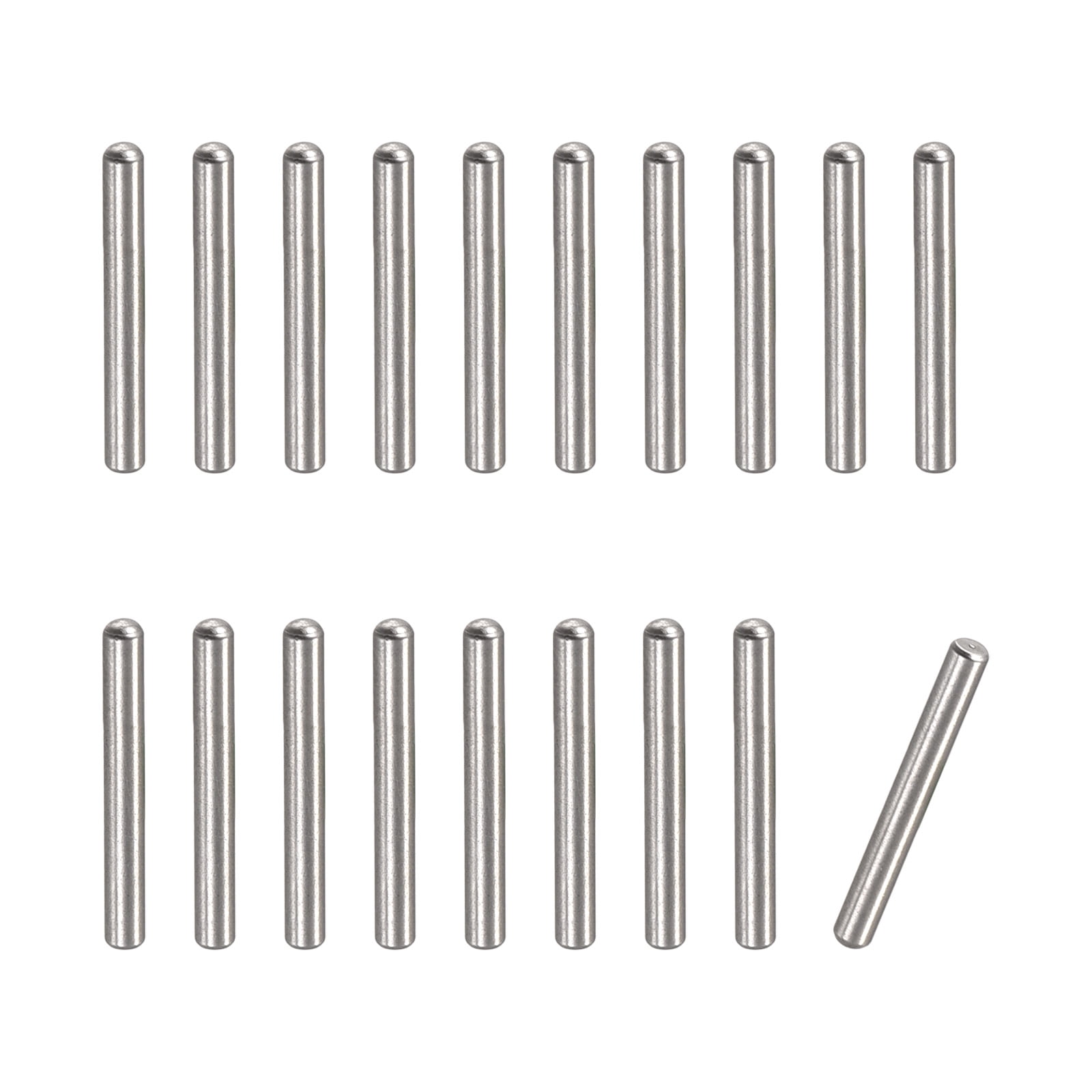 1.8x10mm Dowel Pins, 20 Pack Round Head Flat Chamfered End Dowel Pin ...