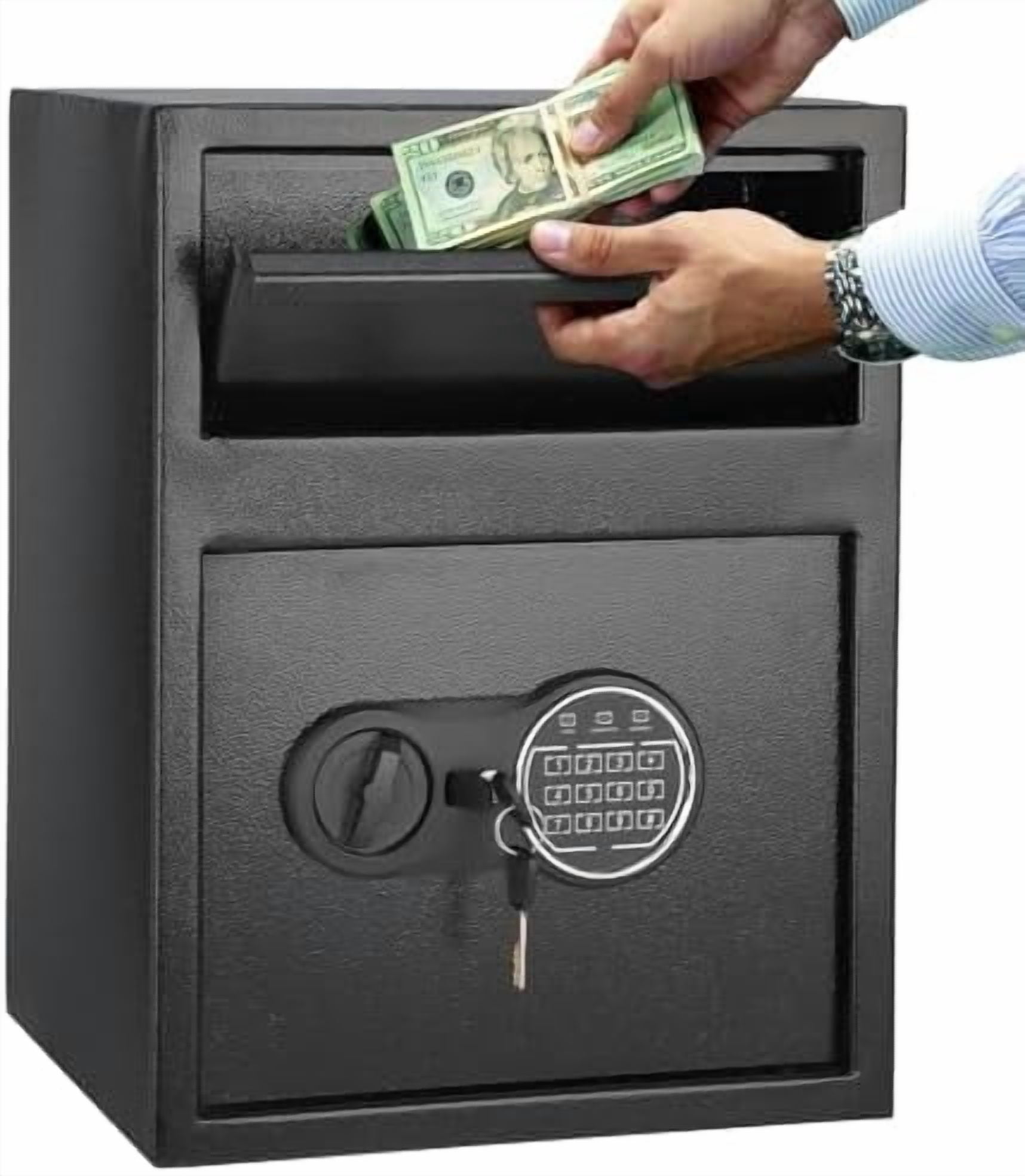 1.9 Cu.Ft Heavy Duty Steel Drop Safe Box with Digital Keypad & Deposit ...