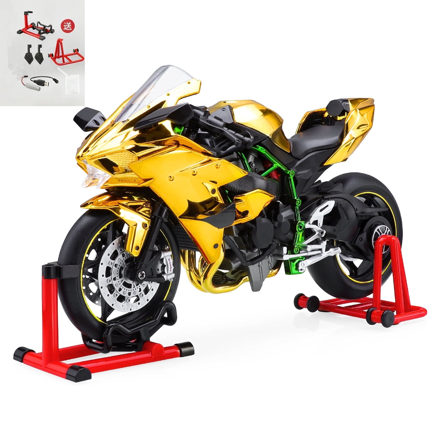 1:9 Scale Alloy Racing Motorcycle Model, Diecast Sports Bike Toy with ...