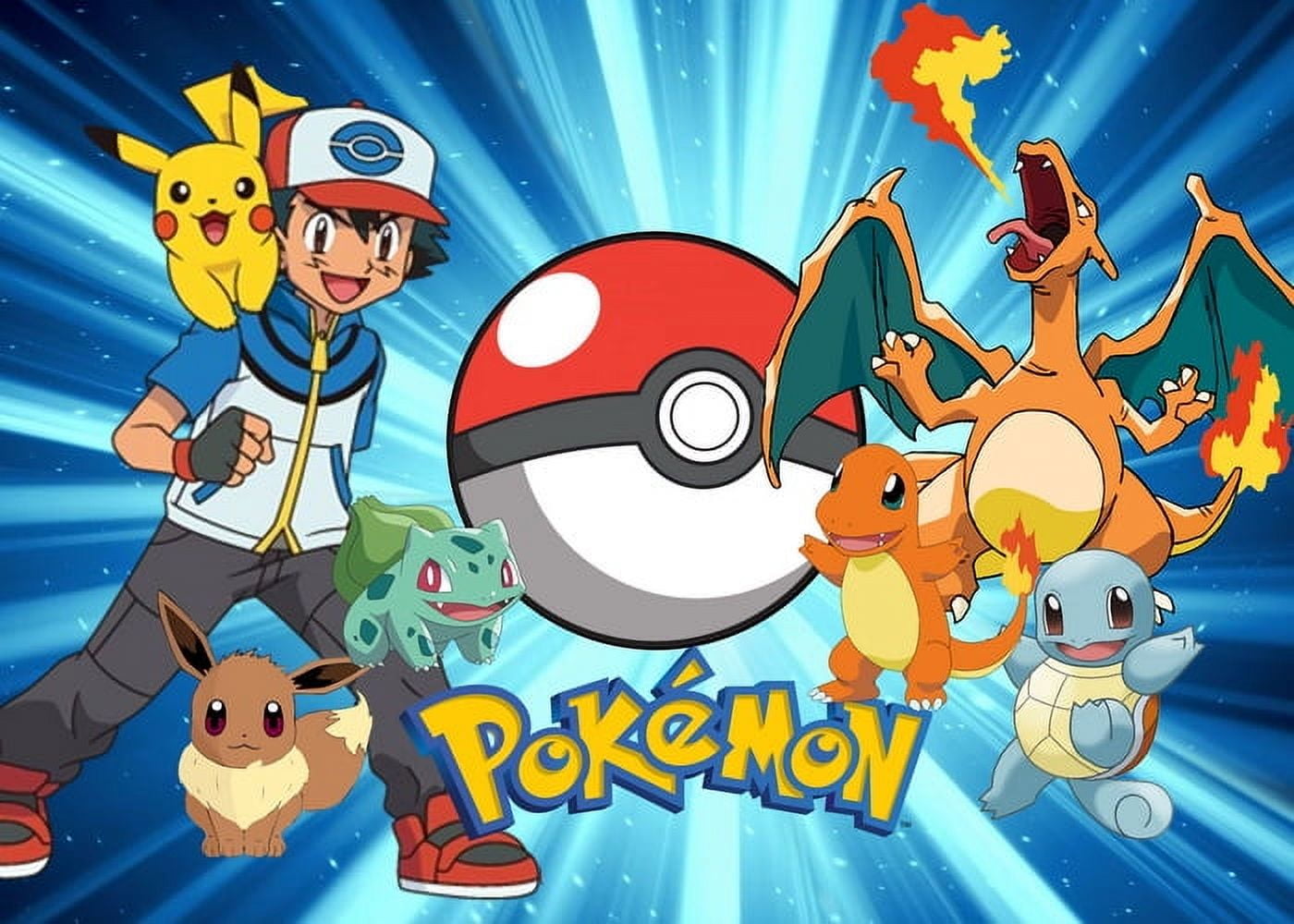 1-9 Years Old Pokemon Pikachu Theme Birthday Party Background ...