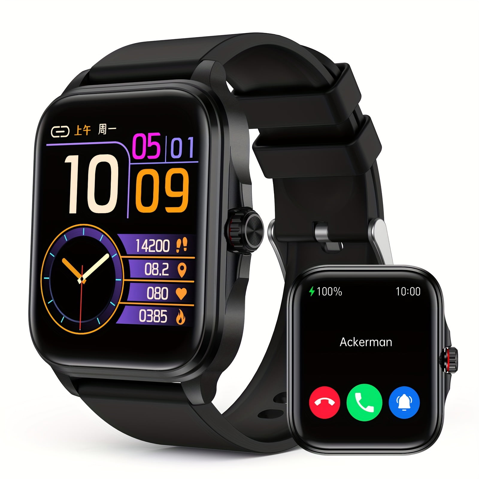 Unisex Smart Watch, 1.91" HD Screen, Wireless Call, Fitness Tracker for ...