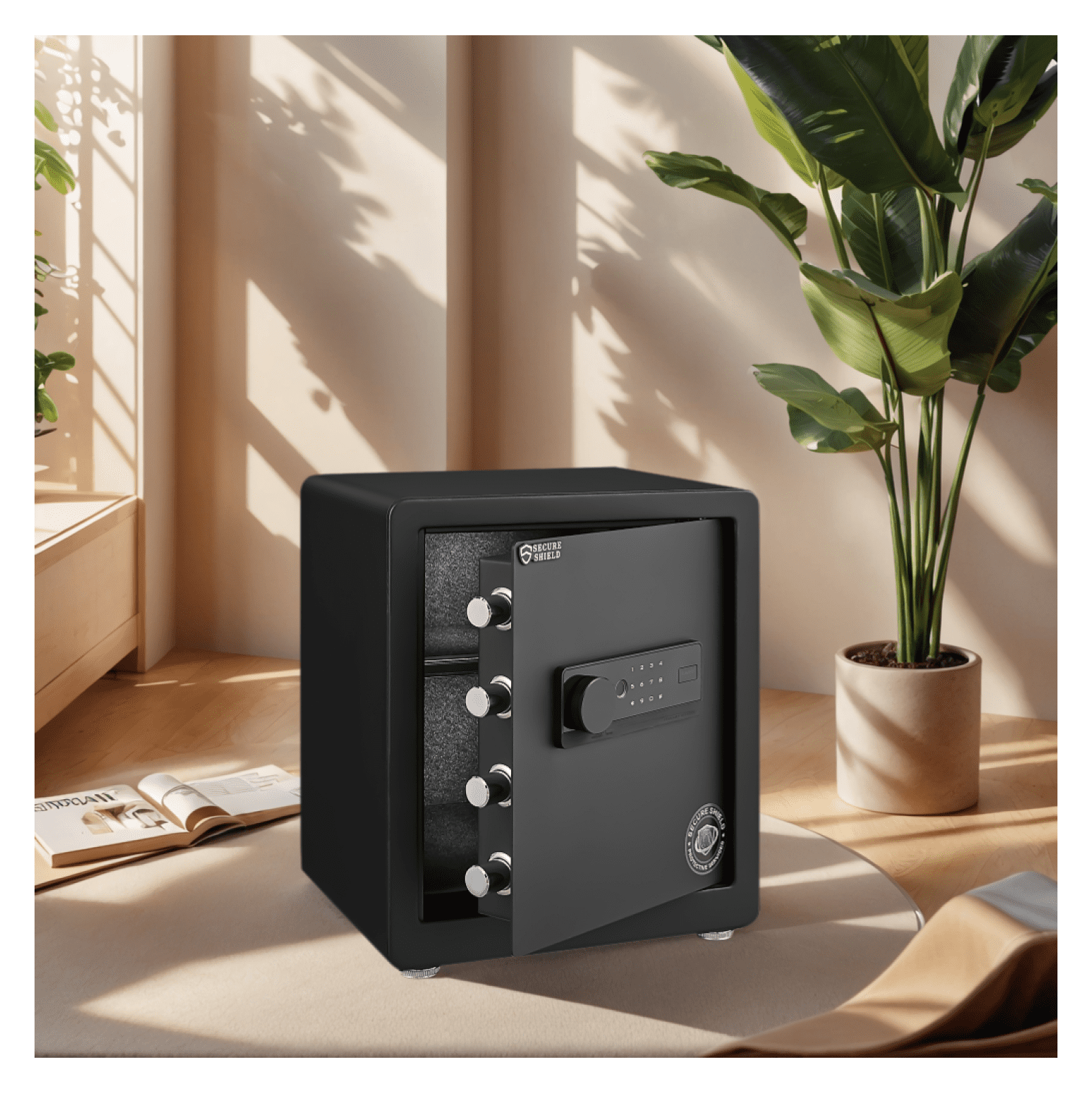 1.93 Cuft Safe Box, Security Electronic Steel Home Safe, Anti-Theft ...