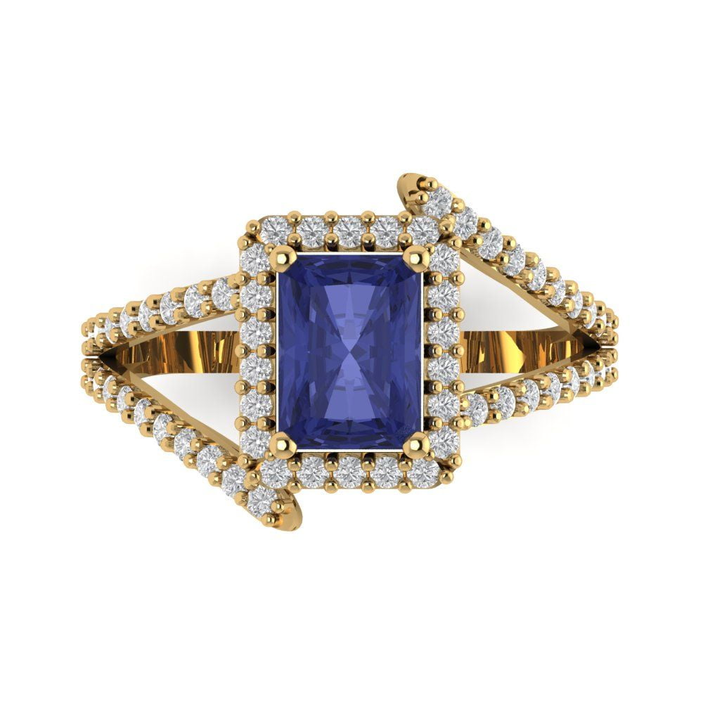 1.935 ctw Solitaire with Zirconia Diamond Accents Anniversary Ring for ...