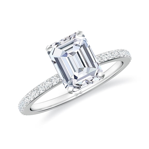 1.94 CT Fire Opal Moissanite Ring Side Stone Engagement Ring in ...