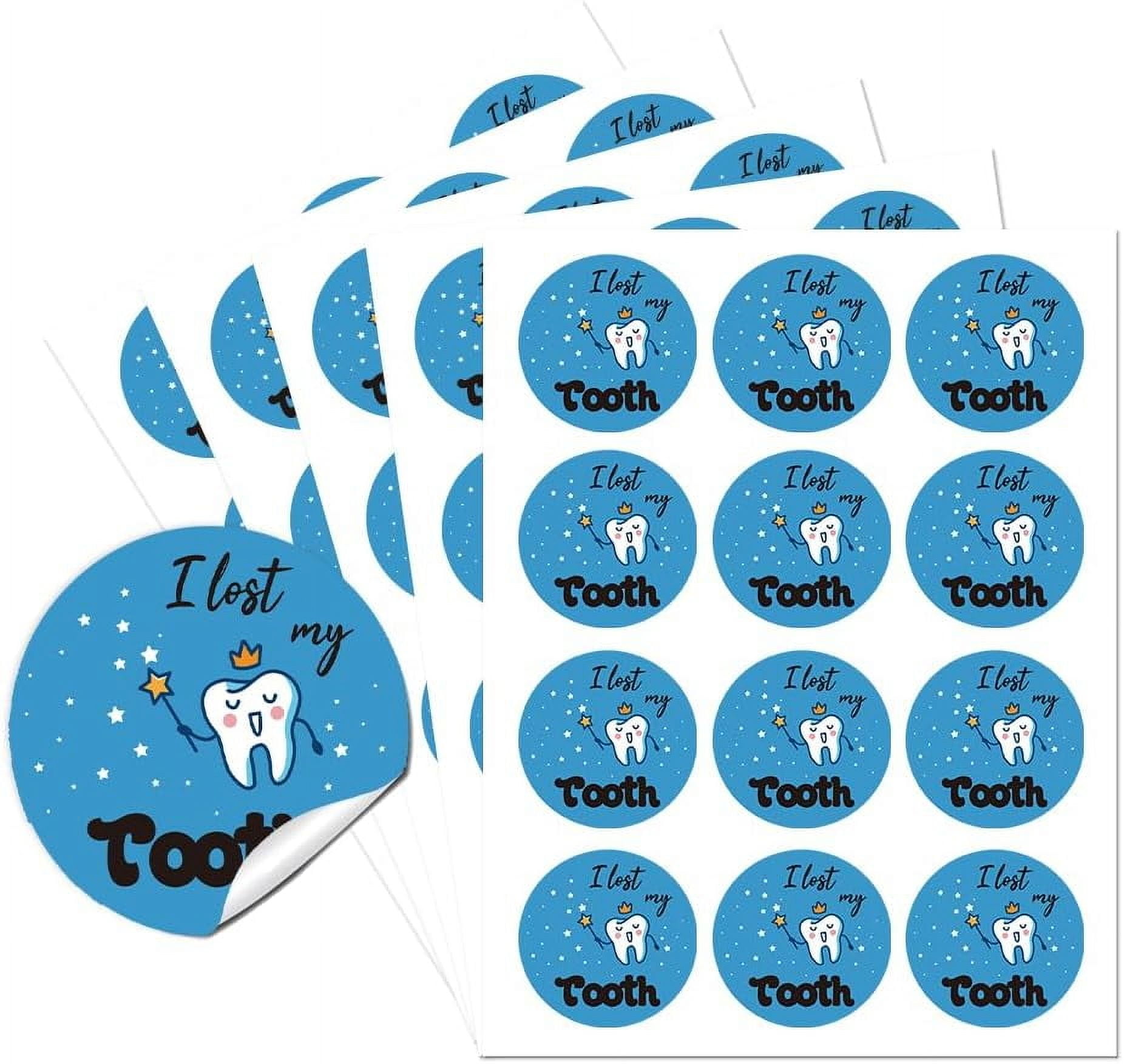 1.97 Inch I Lost My Tooth Sticker Labels 60 Pcs Tooth Fairy Party ...