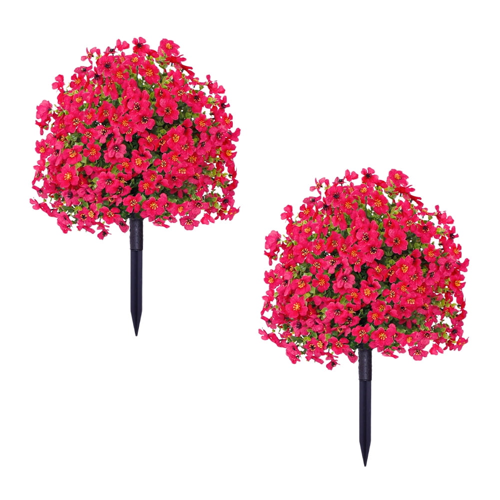 1.97FT Artificial Trees With Ground Spike Set Of 2, Weather-Resistant ...