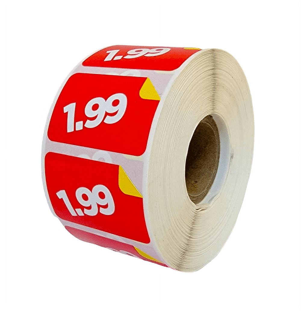 1.99 Pricing Stickers (1.5"x1") Merchandise Price Sale Paid Adhesive ...