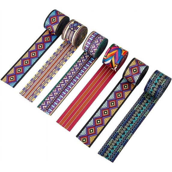 1.99 Yards(1.82m) Polyester Webbing 6 Strands 6 Styles Webbing Straps ...