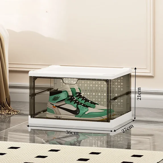 1-9Layers Transparent Shoe Box Shoes Storage Organizers Foldable ...