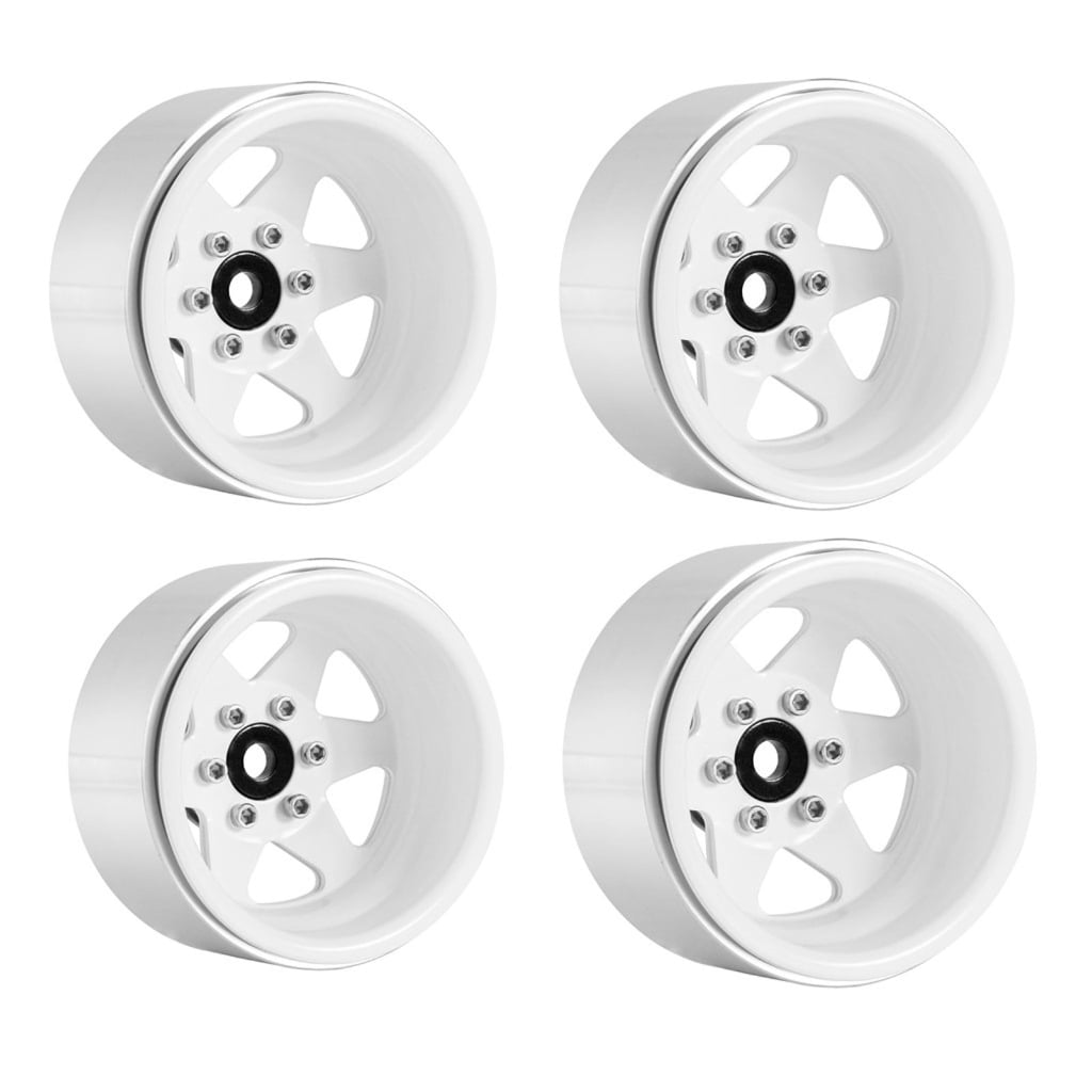 1.9in 4pcs Stamped Steel Remote Control Car Wheel Rims Metal Modified ...