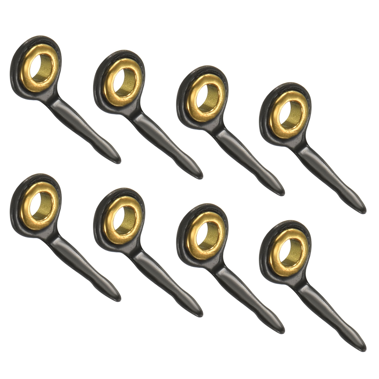 1.9mm Iron Fishing Rod Guide Repair Kit Eyelet Replacement, Black 8 ...