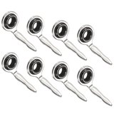 1.9mm Iron Fishing Rod Guide Repair Kit Eyelet Replacement, Silver 8 ...