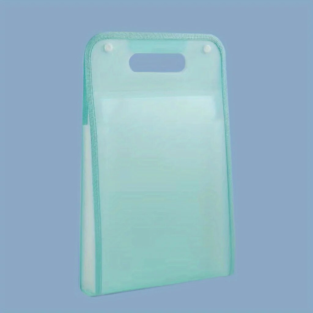 1 A4 Macaron vertical binding file bag Student test paper storage bag ...