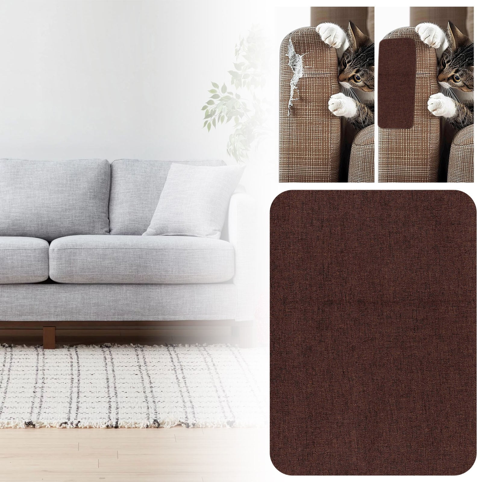 1 Adhesive Linen Fabric Repair Patch 4.3" X 6.3" for Sofa, Chair ...