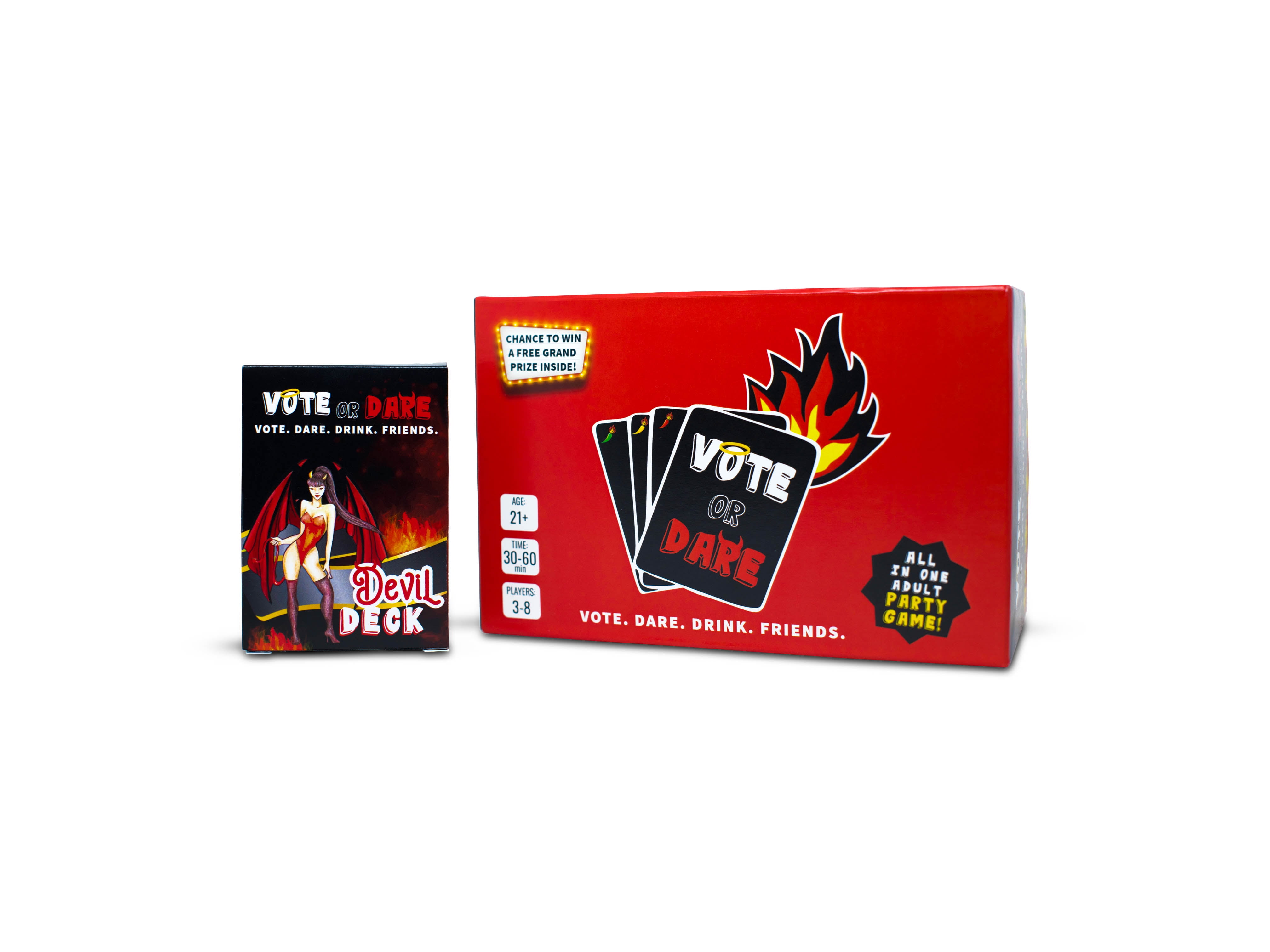#1 Adult Party Game - Vote or Dare Original Core Game + Devil Deck ...