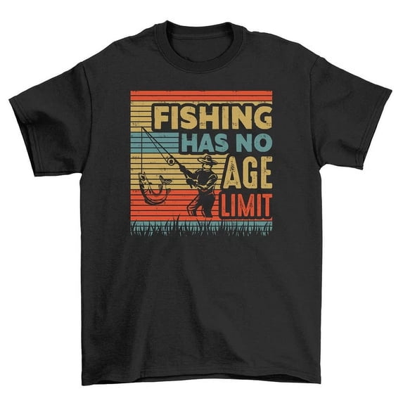 1 Ageless Fishing Funny T-Shirt For All Ages Unisex Tee. Reel In ...