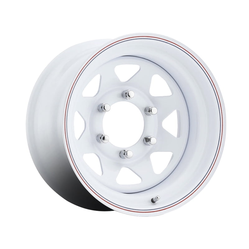 1 Allied - Pacer 16x8 6X5.50 0 310W White Spoke White Wheel Rim ...