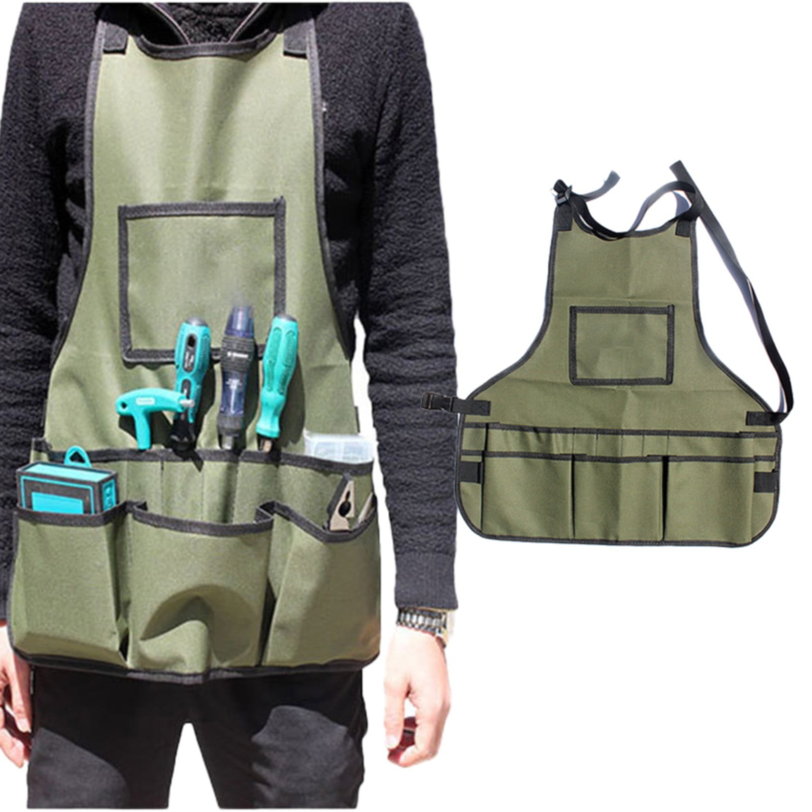 1*Apron Clearance! Mens Aprons Apron with Tool Pockets Gardening Apron Gardener Artist Apron ...