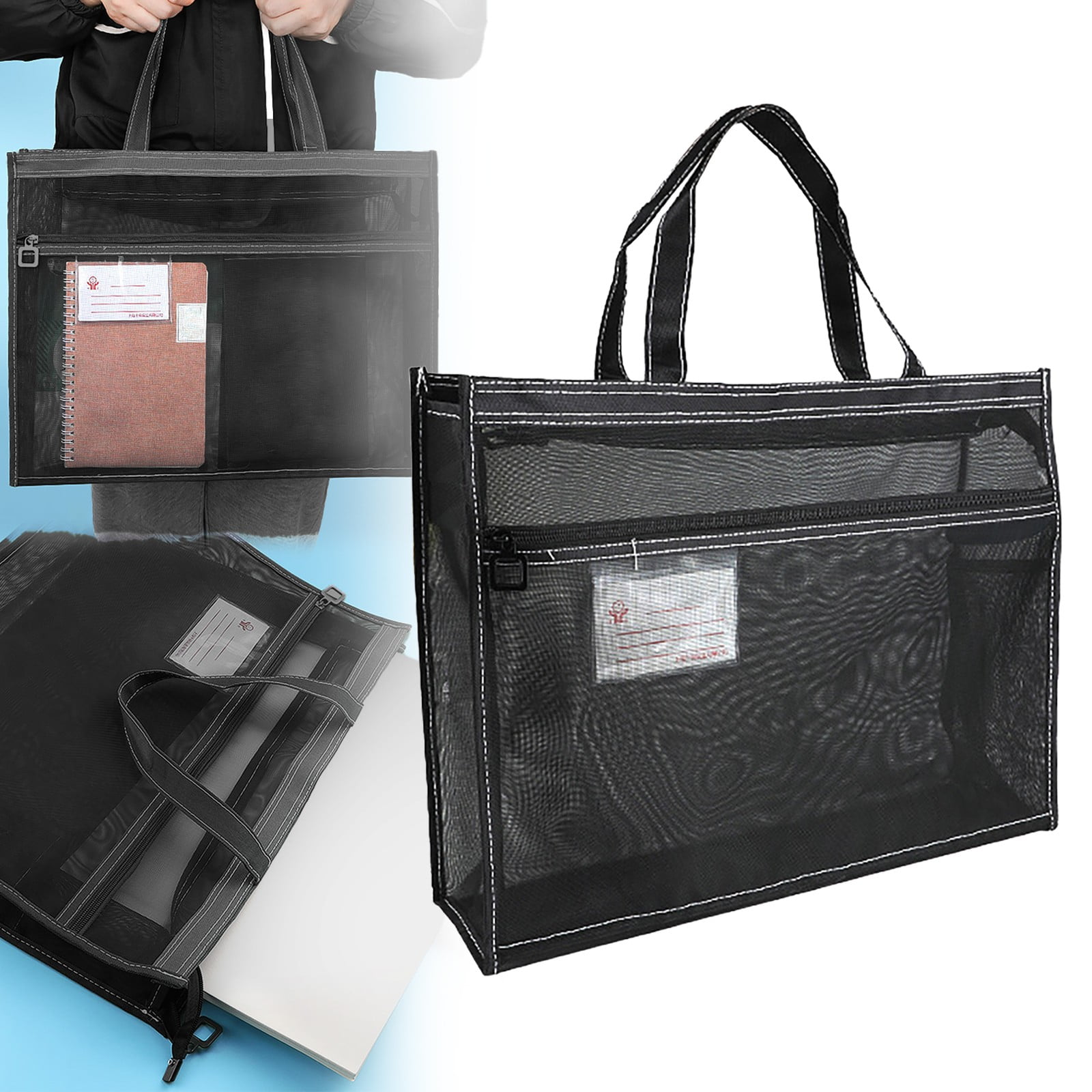 1 Art Bag Transparent Mesh Portfolio Folder for Artwork ， Art Portfolio ...