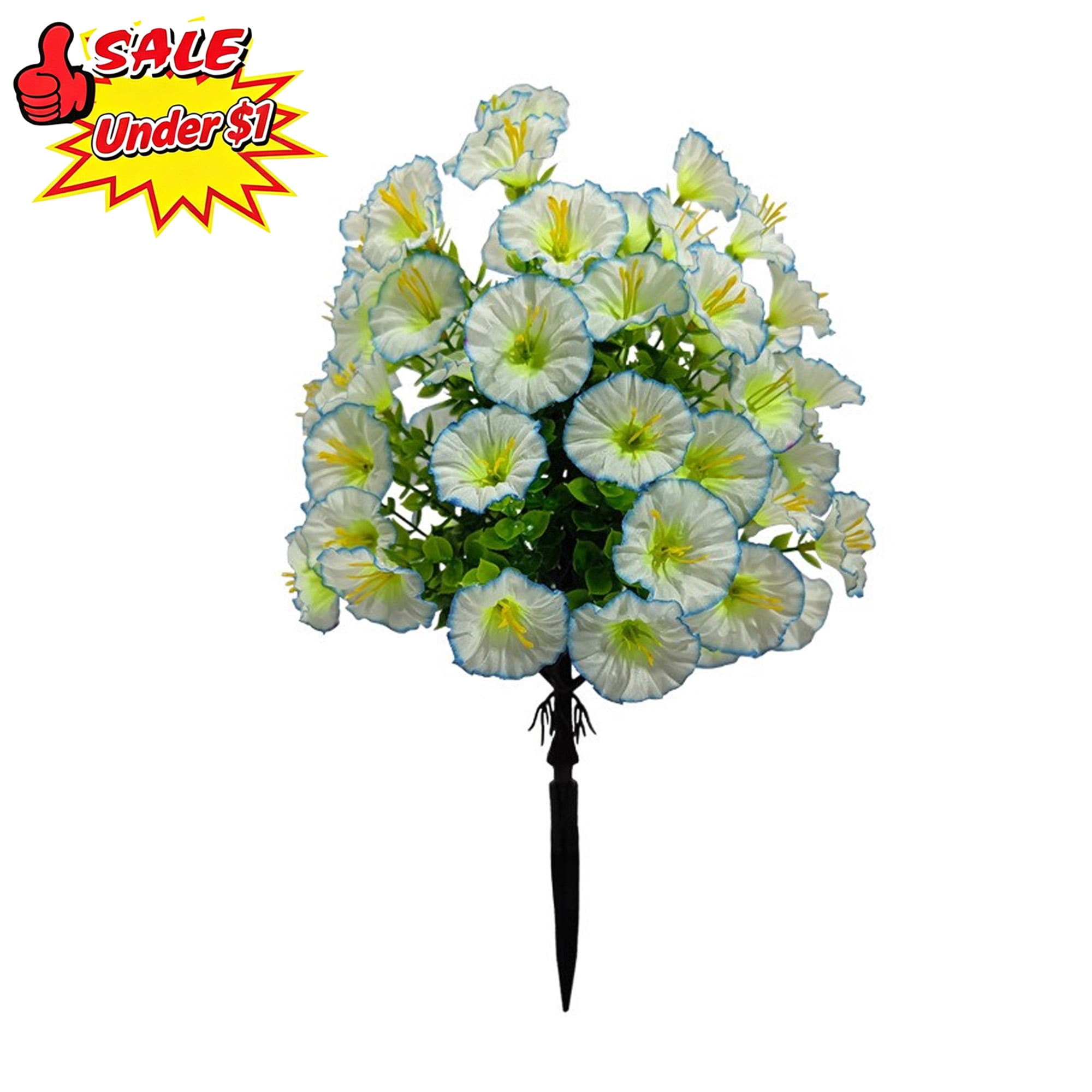 Under $1 Artificial Trumpet Flowers, 16 Inch Outdoor Fake Flower Stems ...